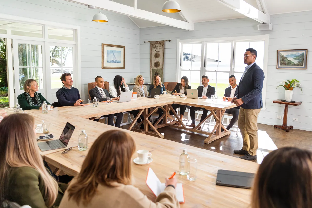 Group of delegates listening to presenter