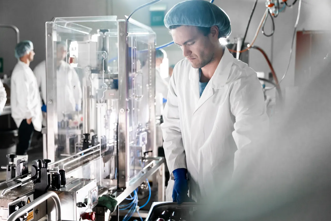 Man working in production facility