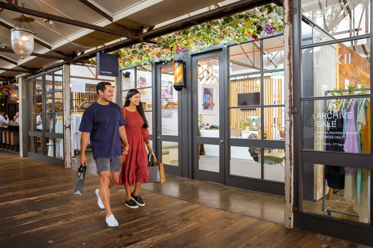Couple shopping at Ponsonby Central