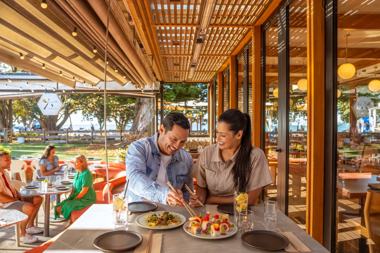 Couple eating at Azabu Mission Bay