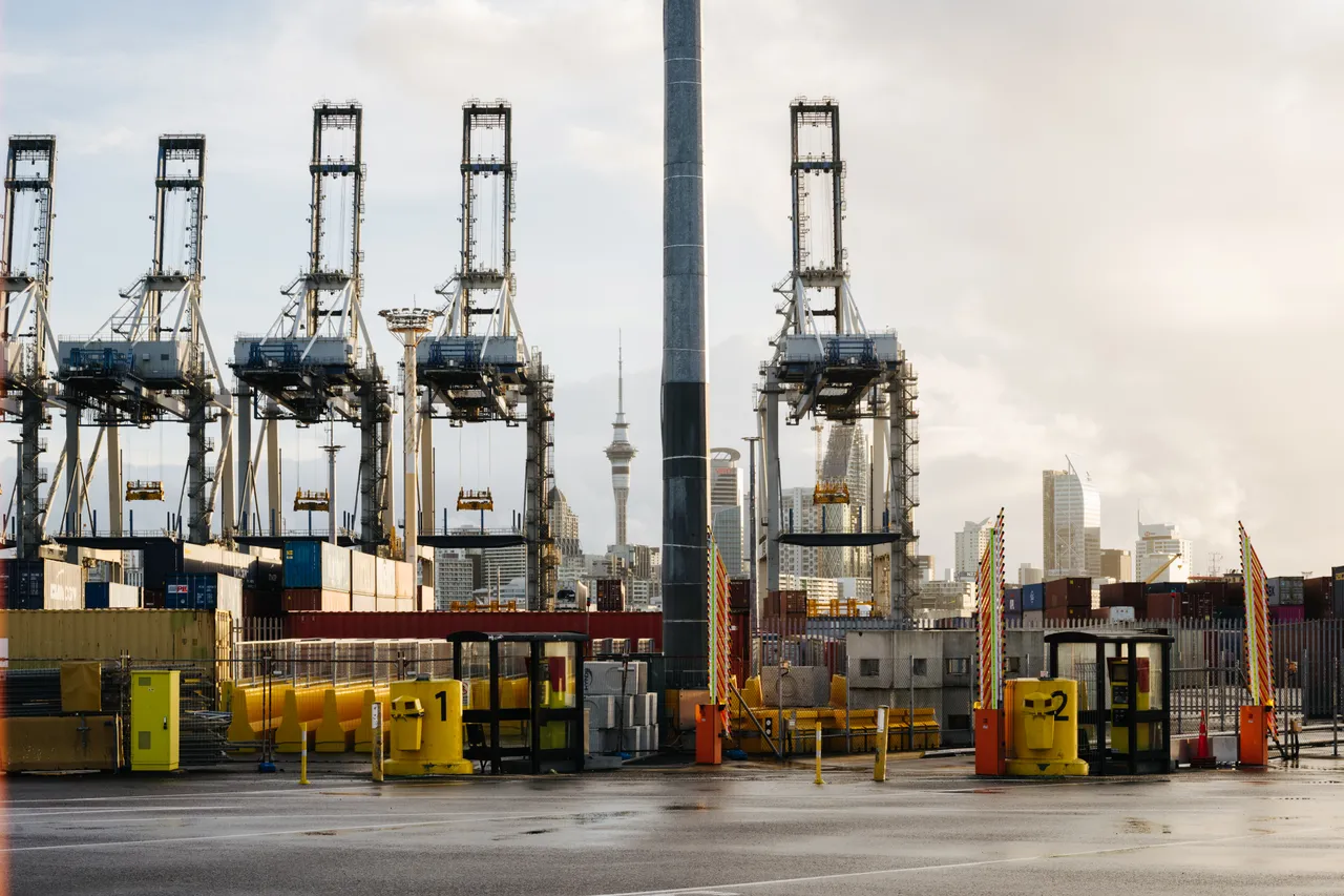 Container cranes at Ports of Auckland