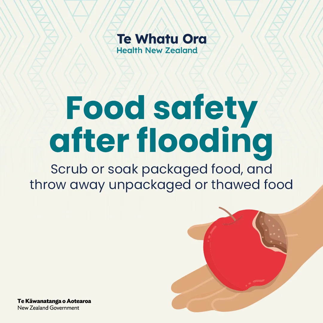 Te Whatu Ora social tile - Food Safety after flooding