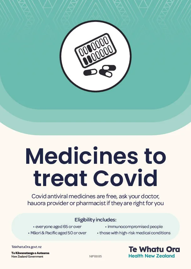 Te Whatu Ora poster with text - Free medicines