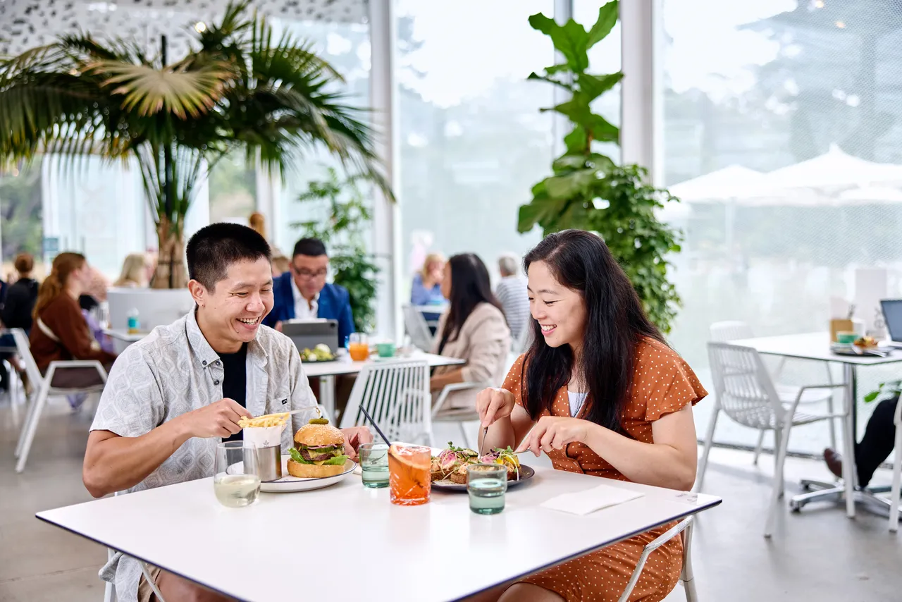 Couple dining at Ilex Café